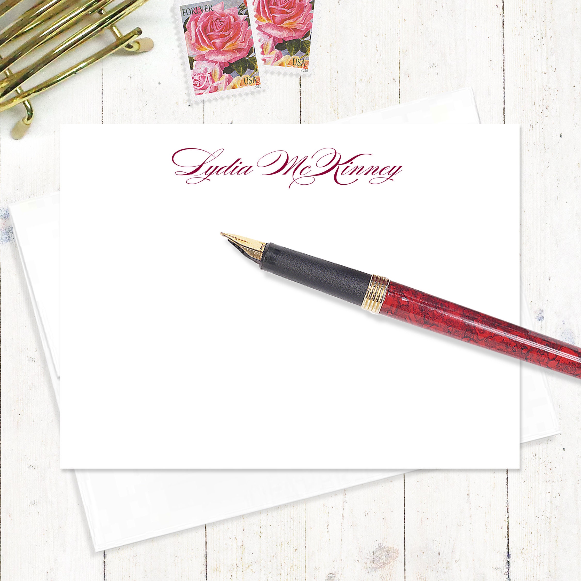 Personalized note card set PERFECTLY BEAUTIFUL set of 12 | Etsy