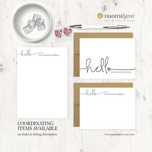 Personalized Note Card Set - HANDWRITING HELLO - Fun Note Cards ...