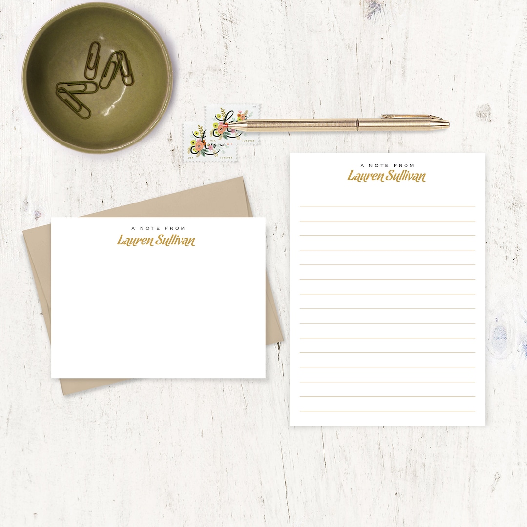 Mini Stationery Bundle - LUXURIOUS SCRIPT a Note From - Classy ...
