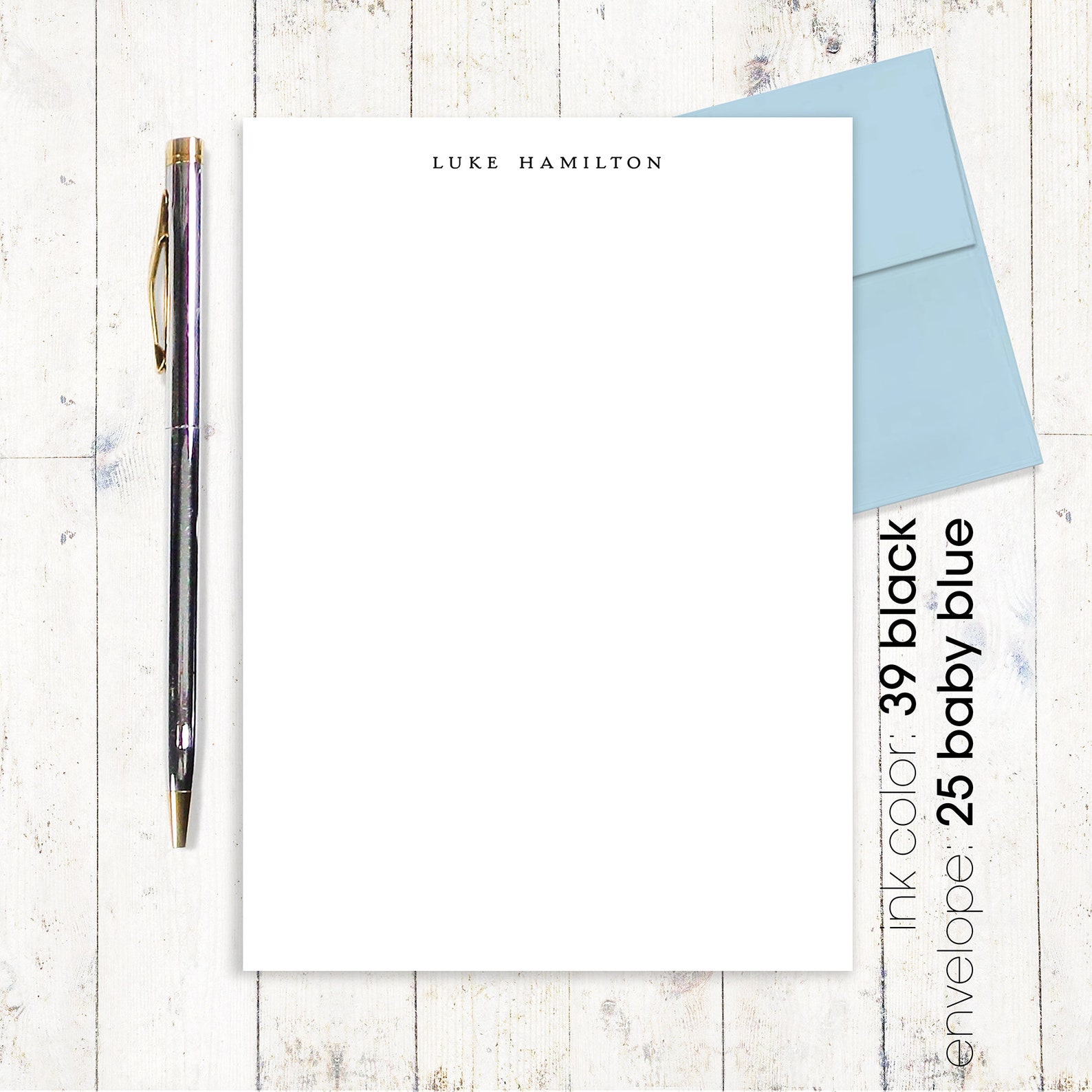 Personalized Notepad PERFECTLY SIMPLE Modern Stationery | Etsy