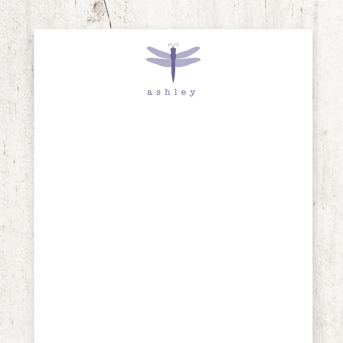 Personalized Notepad - DRAGONFLY - Stationery - Stationary - Letter ...