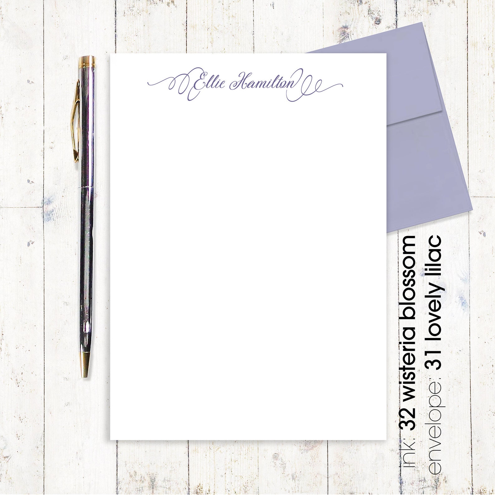 Personalized notePAD PERFECTLY ELEGANT feminine stationery | Etsy