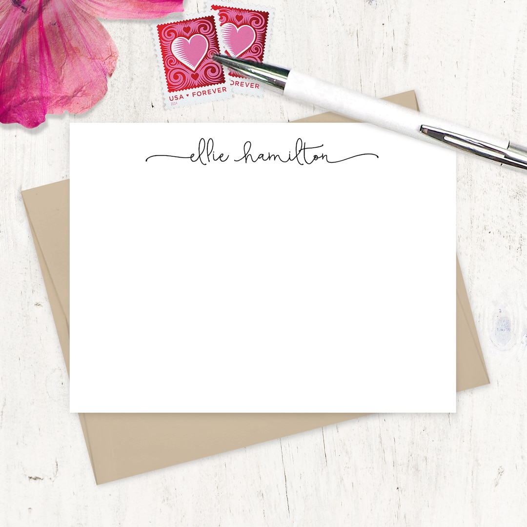 Personalized Note Card Set - PERFECTLY CHARMING - Feminine Stationery ...