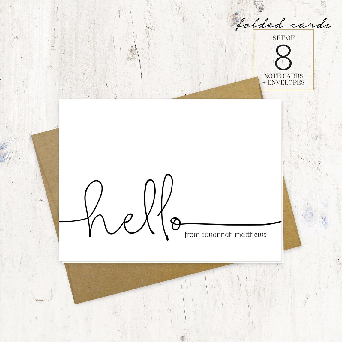Complete Personalized Stationery Set - HANDWRITING HELLO - Personalized ...