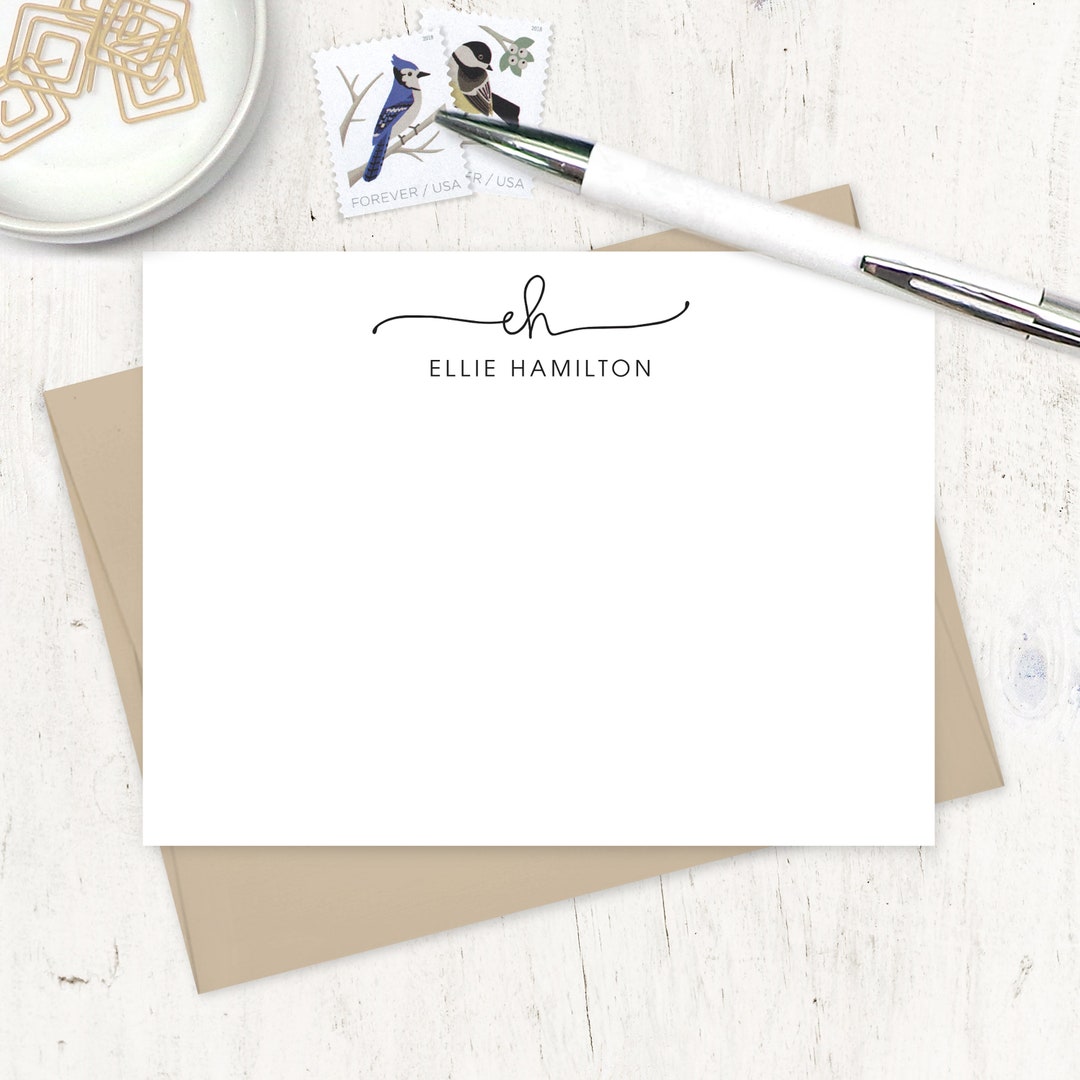 Personalized Note Card Set - MONOGRAM PERFECTLY CHARMING - Fun ...