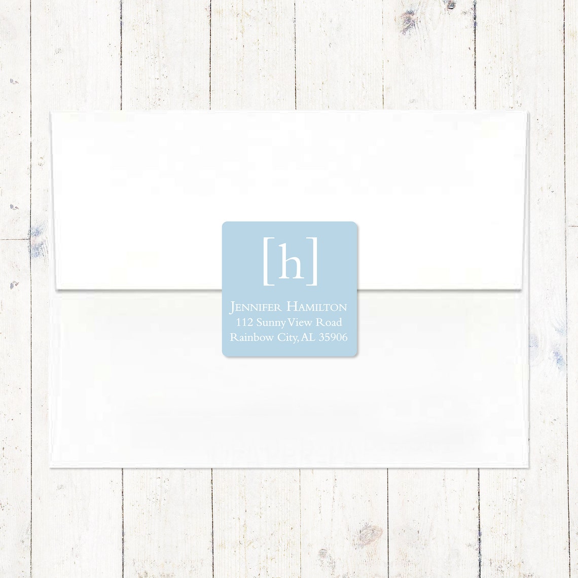 Personalized Return Address LABEL SIMPLY CLASSIC Monogram - Etsy