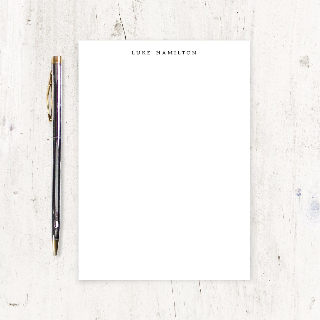 Personalized Notepad - PERFECTLY SIMPLE - Modern Stationery Business ...