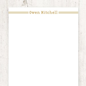 Personalized Notepad - DOUBLE LINES - Stationery - Stationary - Letter ...