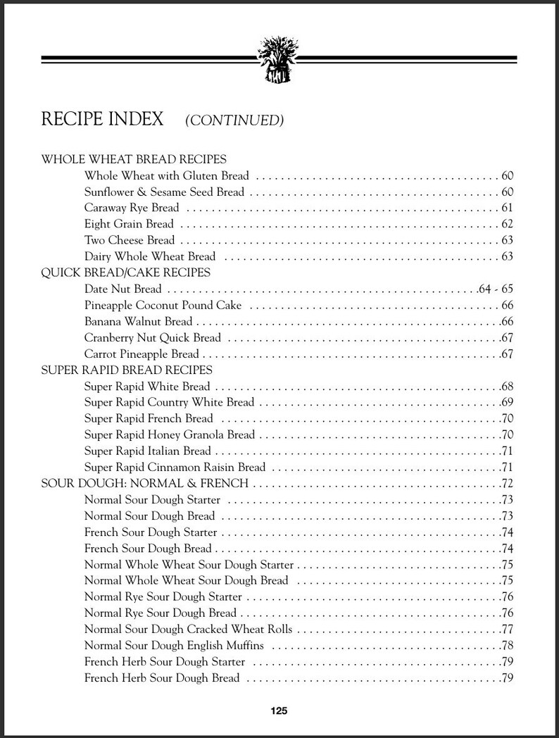 Digital Only PDF Breadman TR4000 Ultimate Plus Manual & Recipe Guide ...