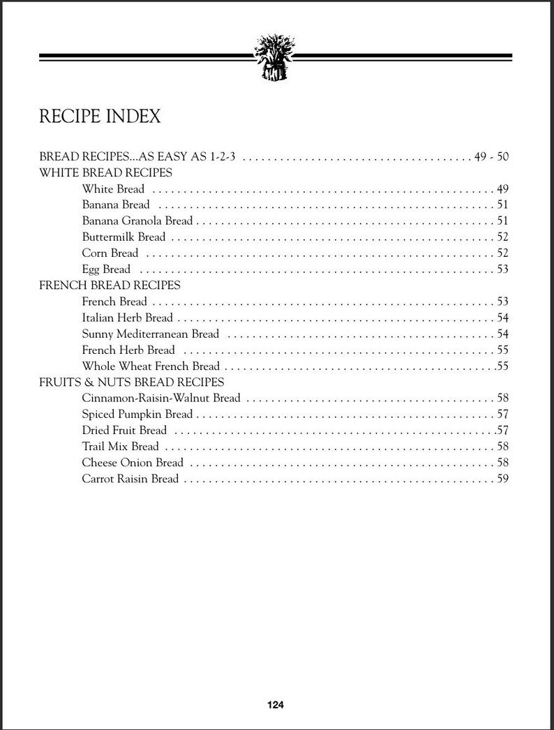 Digital Only PDF Breadman TR4000 Ultimate Plus Manual & Recipe Guide ...