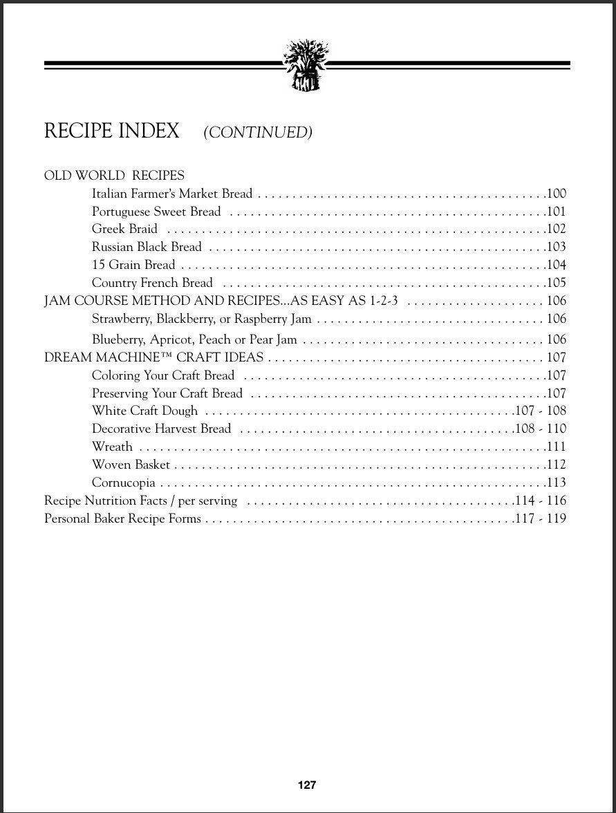 Digital Only PDF Breadman TR4000 Ultimate Plus Manual & Recipe Guide ...