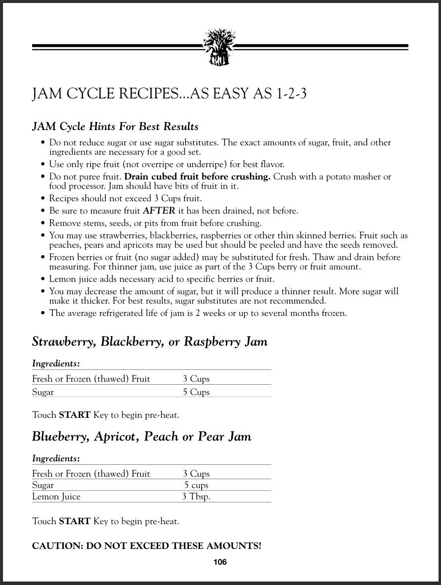 Digital Only PDF Breadman TR4000 Ultimate Plus Manual & Recipe Guide ...