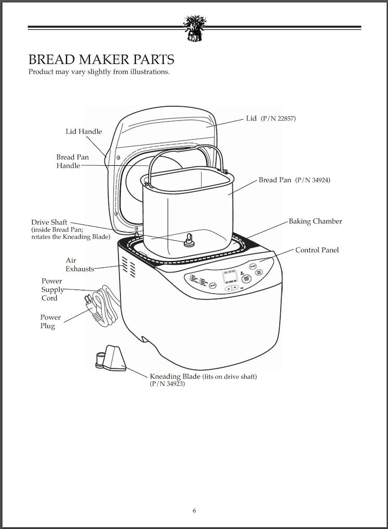 Digital Only PDF Breadman TR520 Manual & Recipe Guide Automatic Bread ...