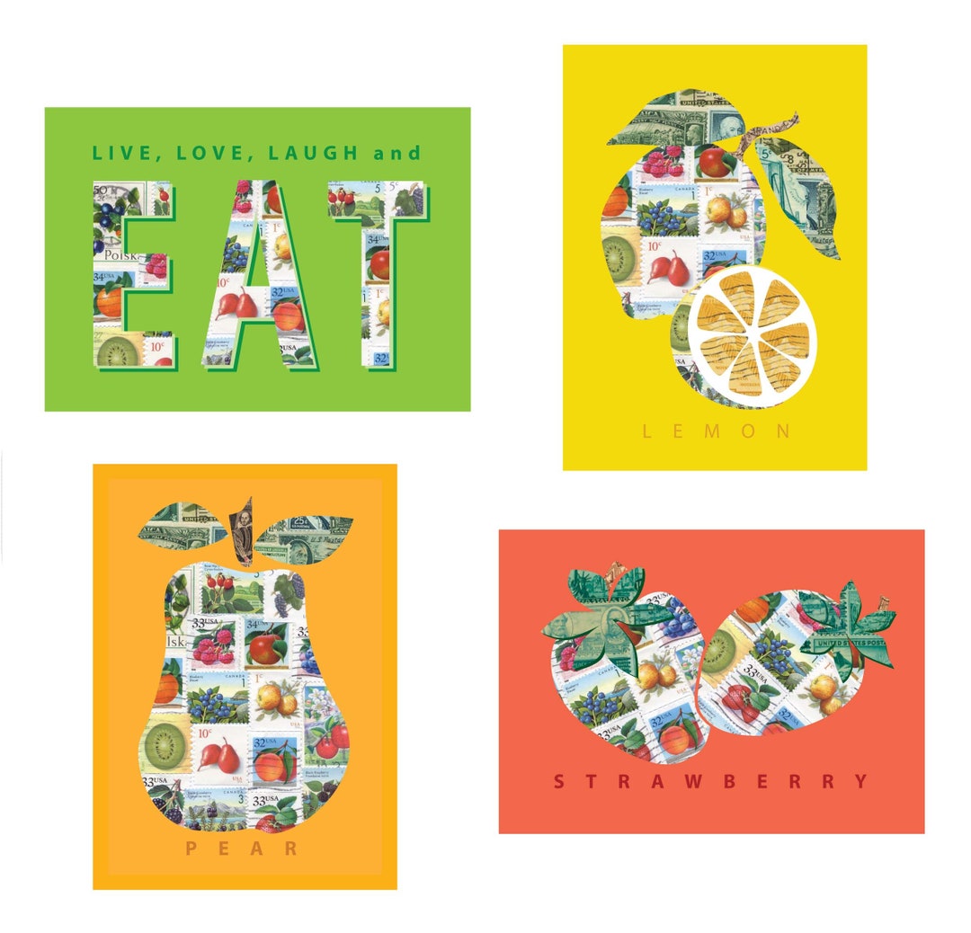 Postage Stamp Art Prints for Your Wall or Desk - Etsy