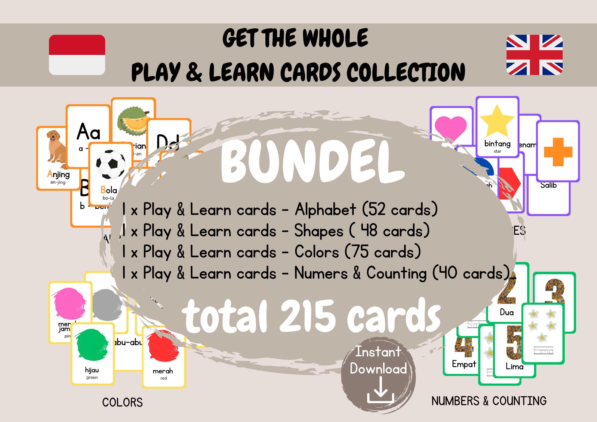 Printable Flashcards Indonesian and English | Mega Bundle Flashcards ...