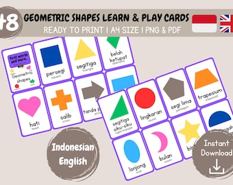 Printable Flashcards Indonesian and English | Mega Bundle Flashcards ...