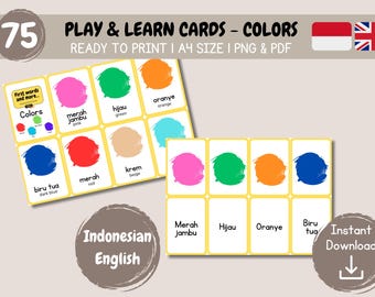 Printable Flashcards Indonesian & English | 40 Numbers and Counting ...