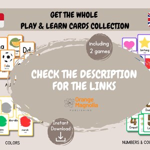Printable Flashcards Indonesian & English | 40 Numbers and Counting ...