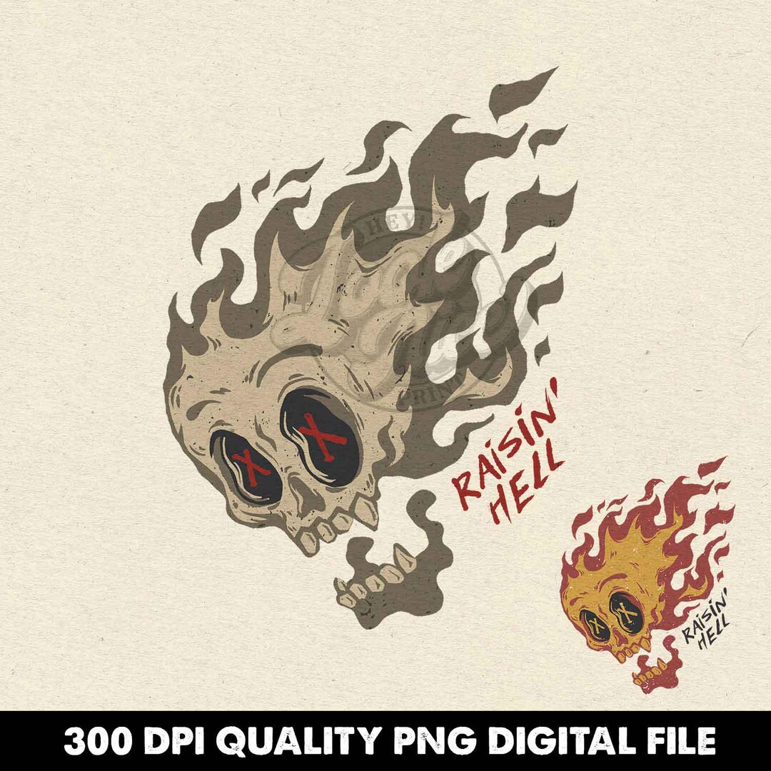 Cheeky Southern Slogan: Raisin' Hell PNG for Sublimation Prints ...