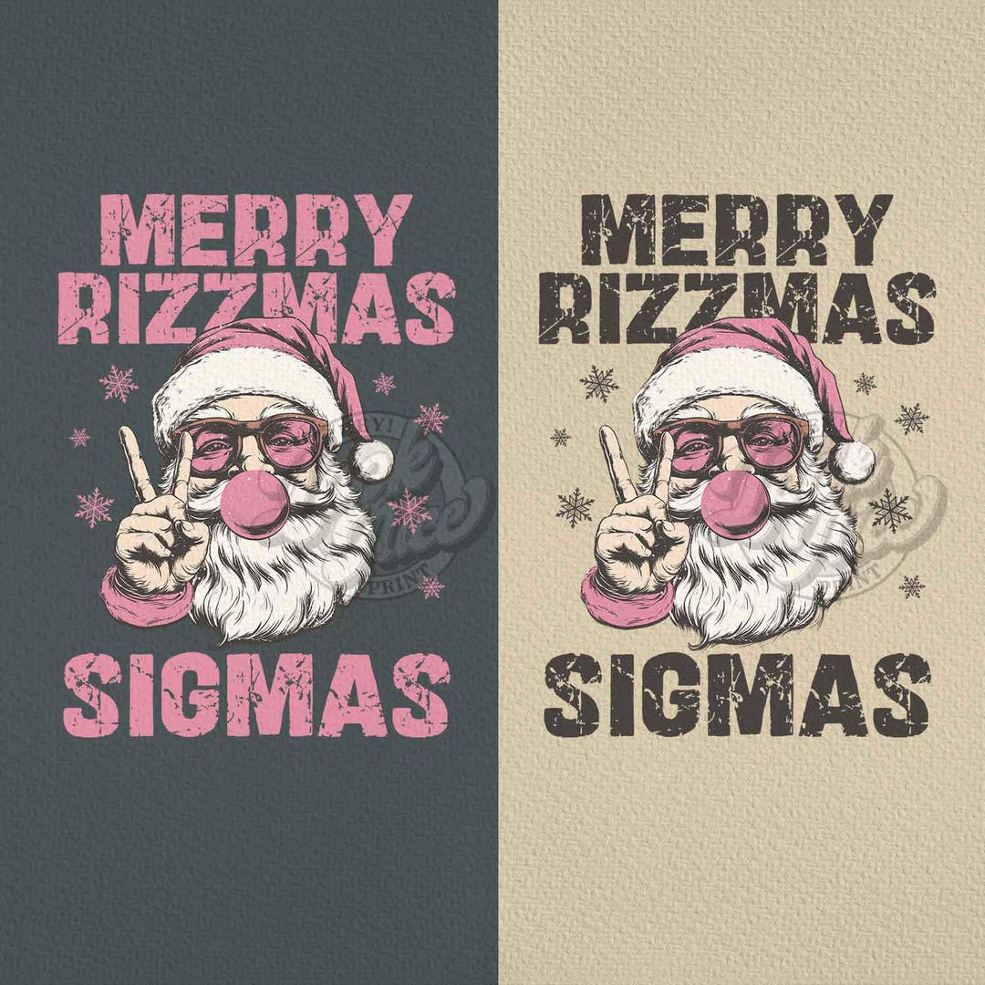 Merry Rizz Mas Sigmas Santa Png, Skibidi Rizzmas PNG, Merry Rizzmas ...