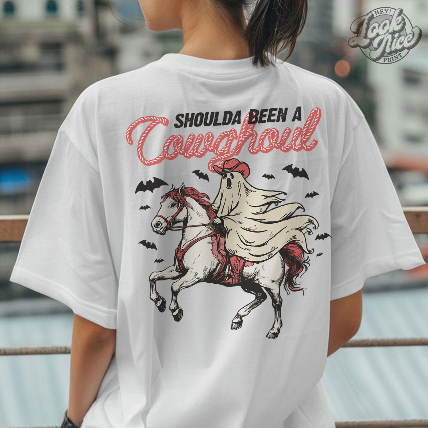 Shoulda Been a Cowghoul PNG T-shirt Design: Spooky Western Cowgirl ...