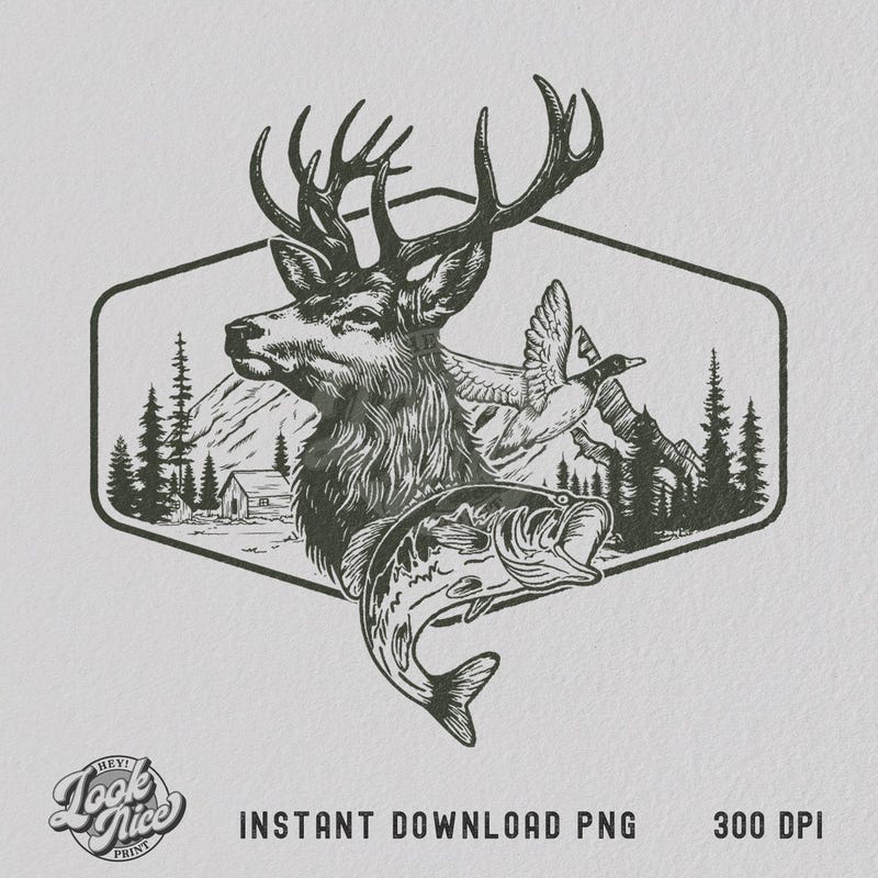 Deer Duck and Fish Decor - Etsy UK