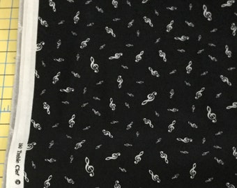 Floral Treble Clef Fabric Panel Multi - Etsy