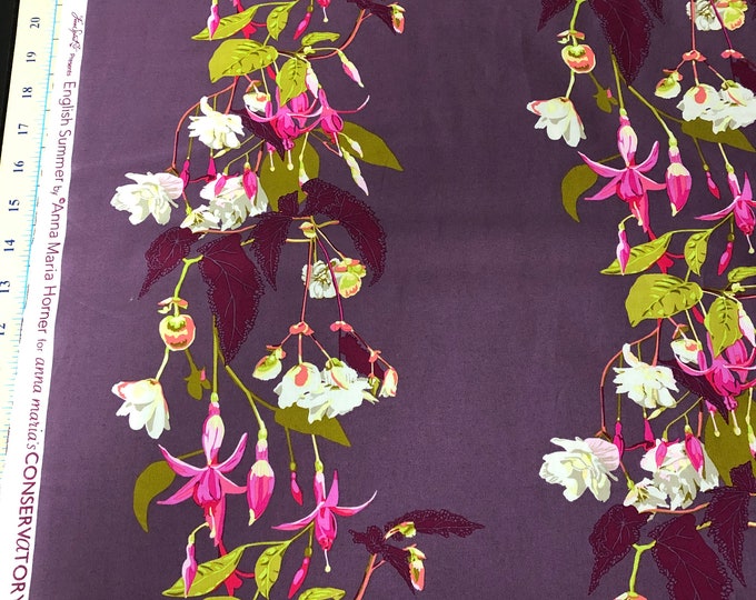 Fabric RARE Free Spirit Anna Maria Horner English Summer Fuchsia ...
