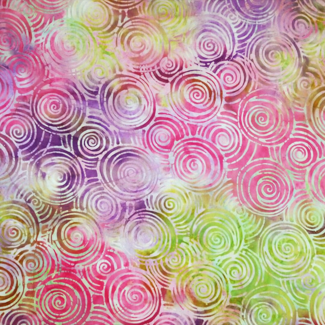 Fabric 100% RAYON BATIK Parkside Fabrics Mirah Batik AM-23 4336R ...