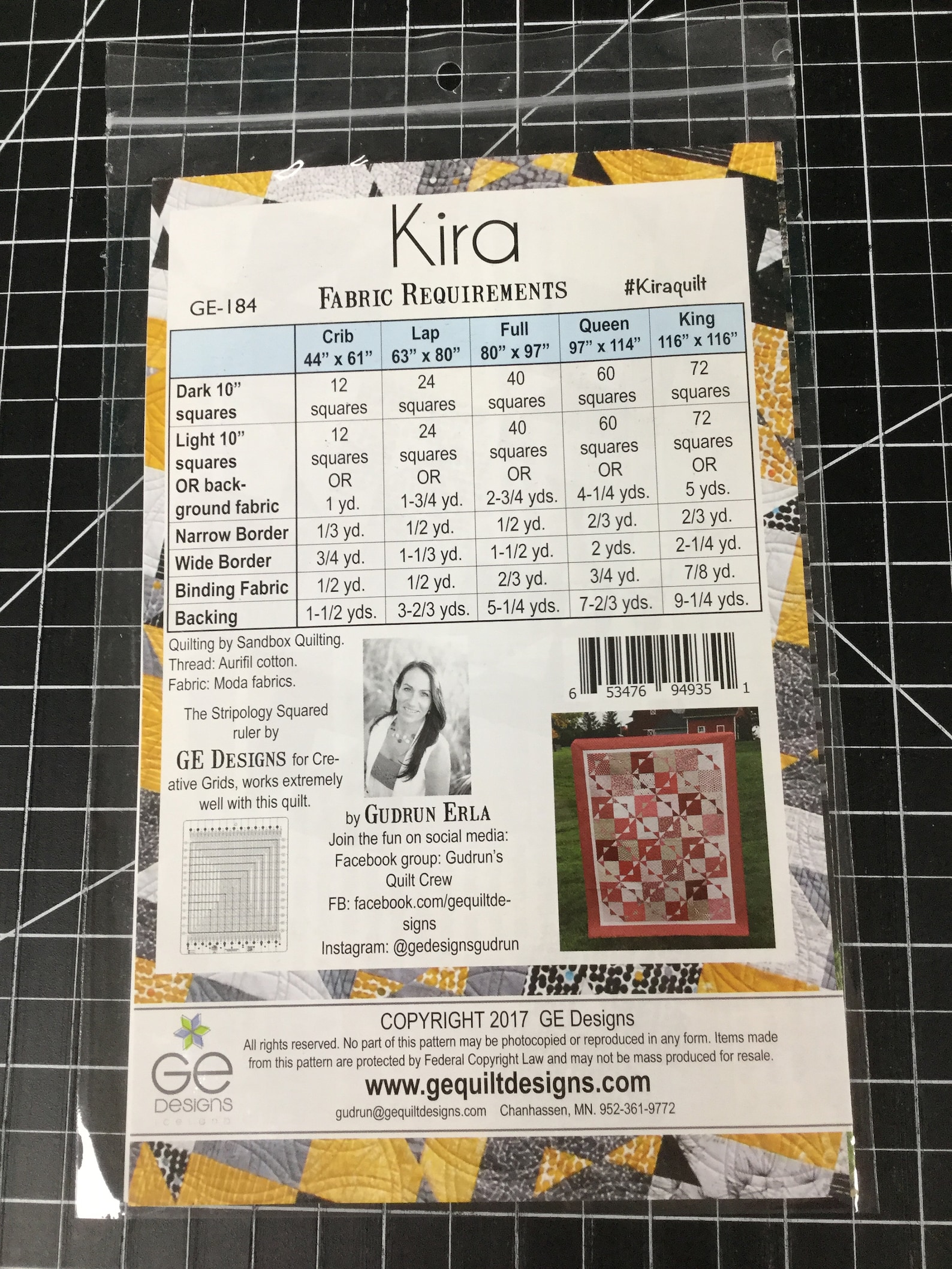 Pattern Kira Quilt Pattern GE Quilt Designs for Use With - Etsy
