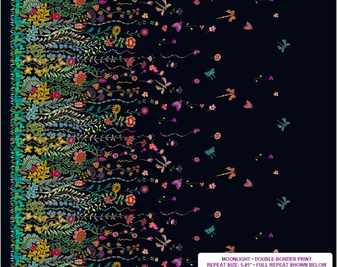 Fabric Windham Twilight Designer Sally Kelly 54306D-1 Moonlight Double ...