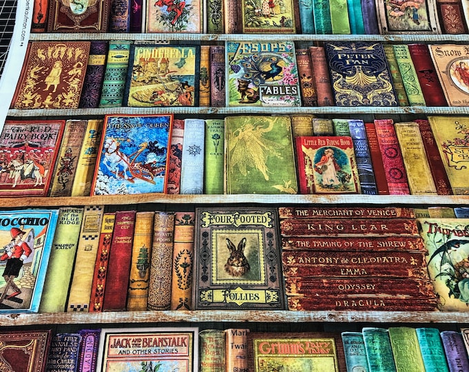 Book Genres Fabric Books by Trizzuto Watercolor Library - Etsy