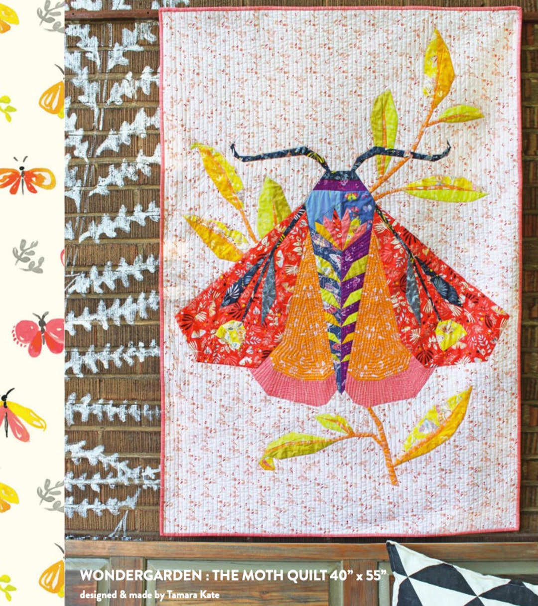 Fabric Quilt Kit AERIAL Wondergarden the Moth / Paper Pieced by ...