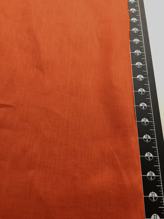 Fabric 100% Linen Handkerchief Weight Burnt Orange 58 Inches | Etsy