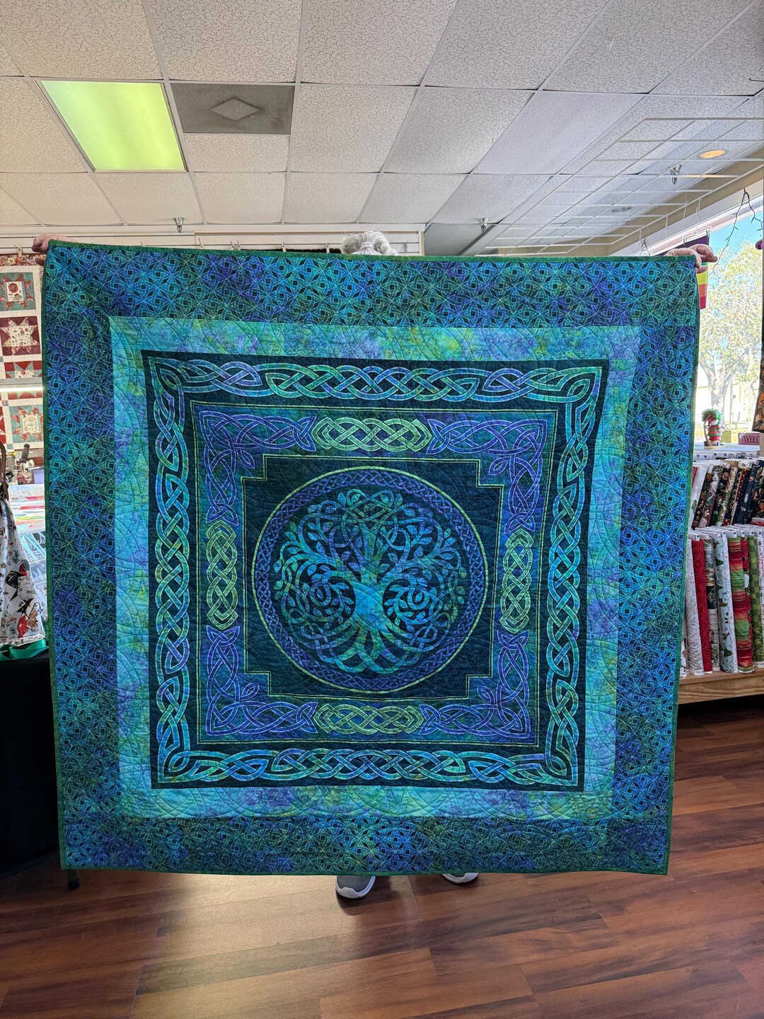 Quilt Kit Northcott Stonehenge Celtic Roots Tree of Life Quilt Fabric ...