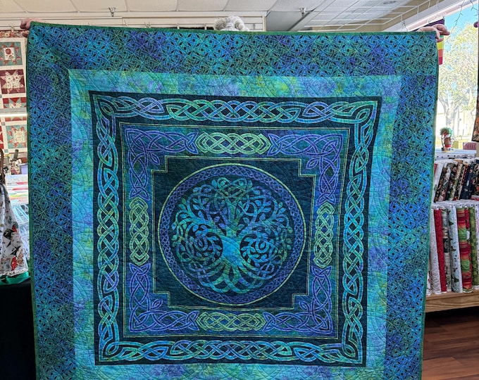 Quilt Kit - Northcott Stonehenge Celtic Roots Tree of Life Quilt Fabric ...