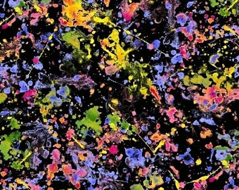 Paint Splatter Fabric - Etsy