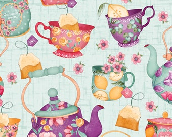 Tea Party Fabric - Etsy