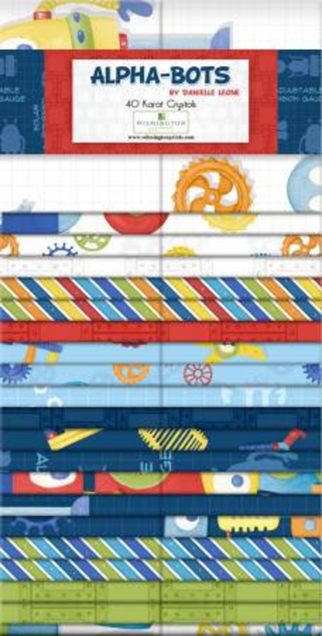Fabric - Wilmington Alpha-bots - Kids Robot and Alphabet Themed Fabrics ...