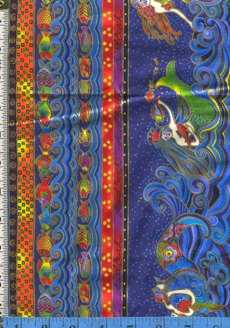Laurel Burch Mermaid Fabric - Etsy