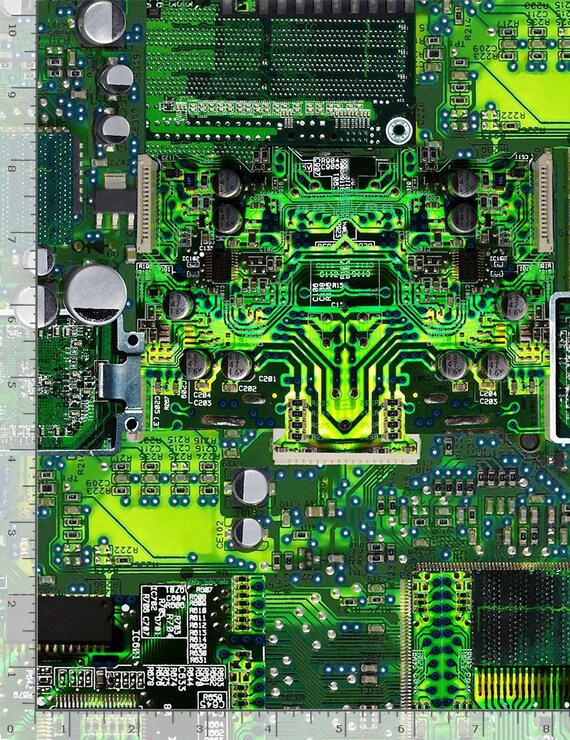 Fabric Timeless Treasures Computer Circuit Board Fabric - Etsy