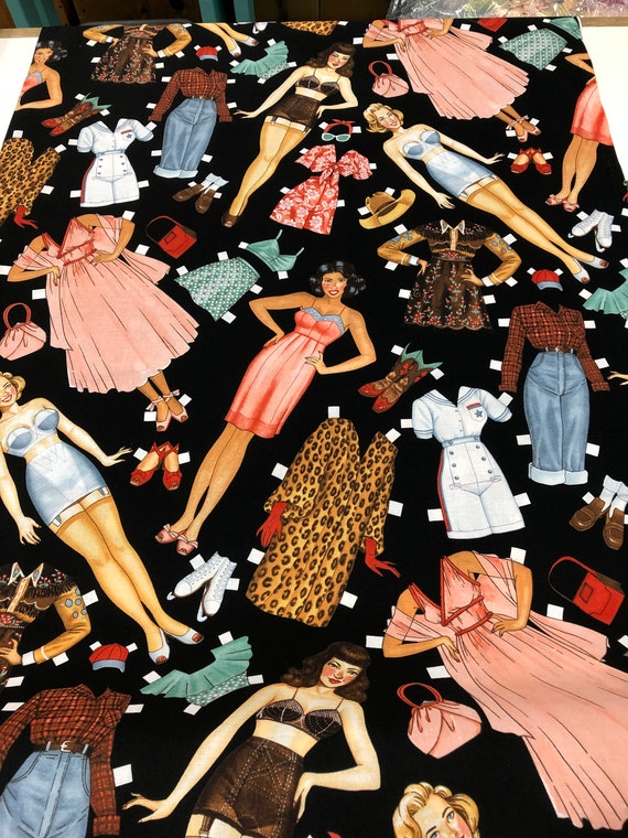 Fabric Henry Paper Pinups 8914B 40s Retro Adult Paper Dolls on | Etsy