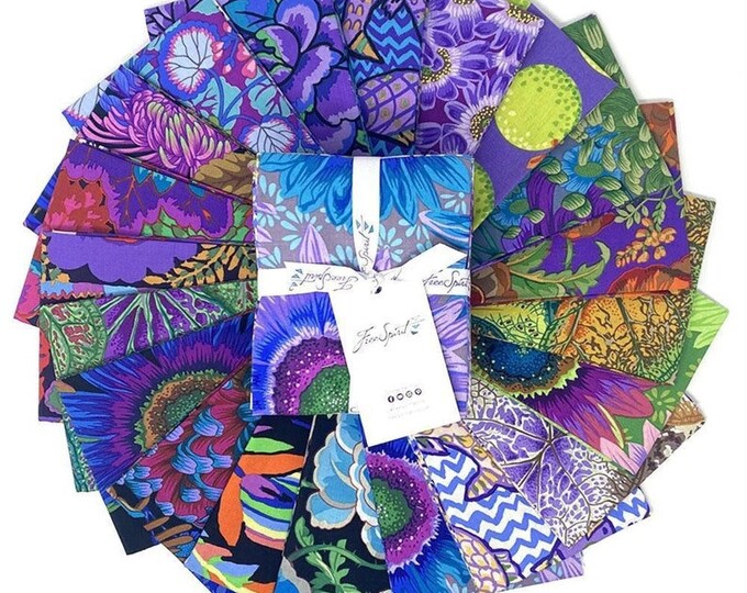Fabric - Free Spirit Fabric Kaffe Fassett FB2FQGP.A2021 DARK- Fat Quarter Bundle 20 Fat Quarters ...