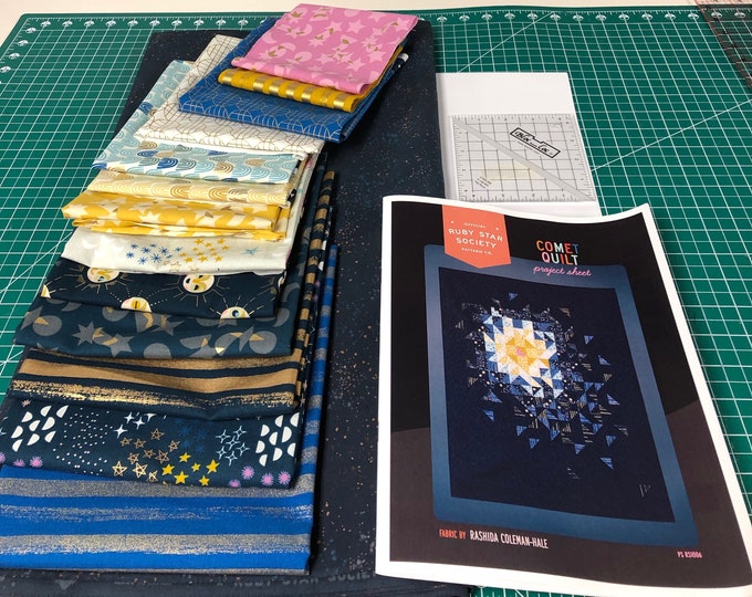 Fabric RARE Moda Quilt Kit COMET Ruby Star Society STELLAR Modern ...
