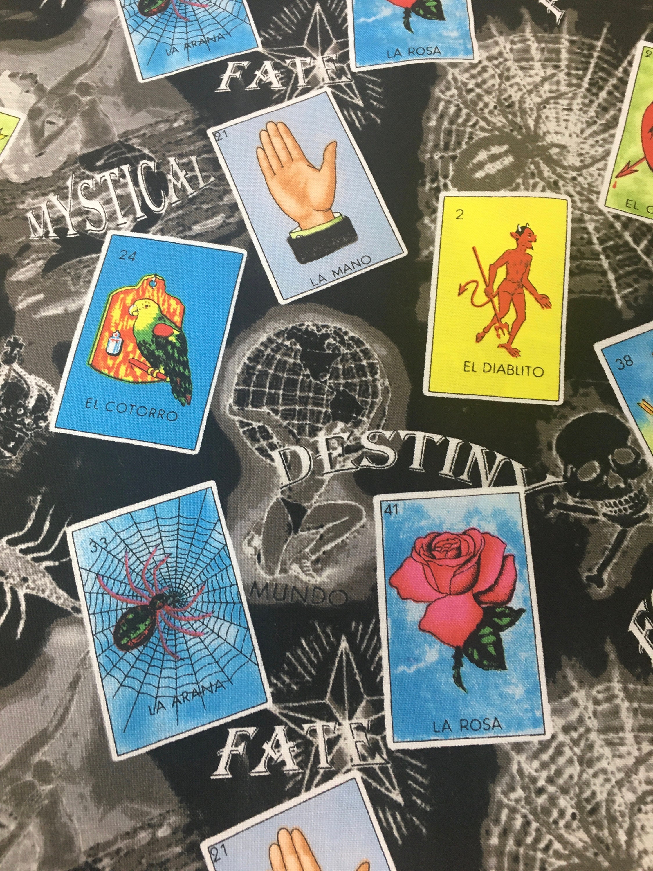 Fabric Print Concepts LOTERIA Mexican game cards designs | Etsy