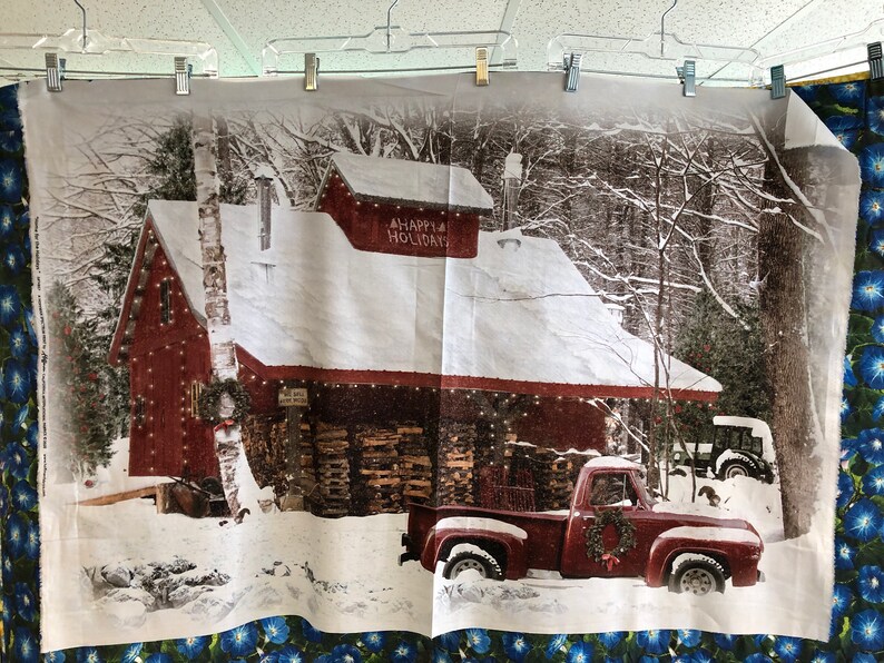 Fabric Hoffman Snow Home for the Holidays Digital PANEL - Etsy