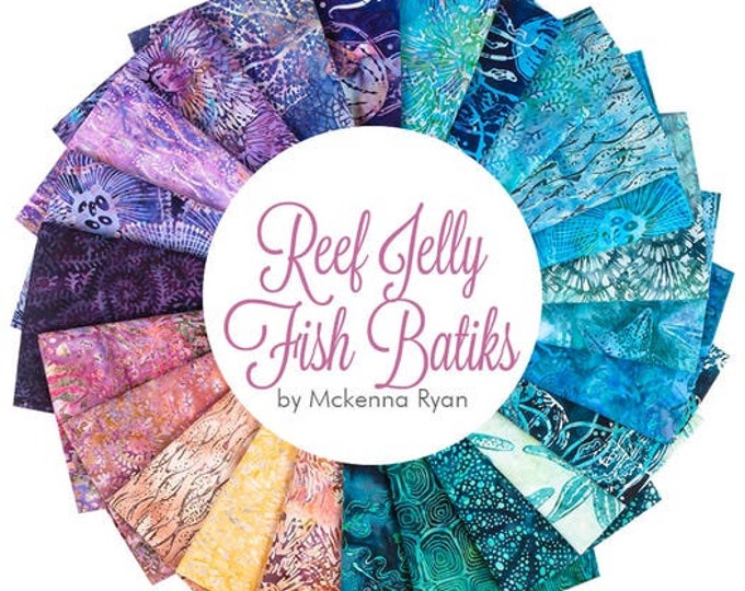 Fabric - Hoffman Batik -jelly Fish Batiks- Mckenna Ryan Designs - 24 ...