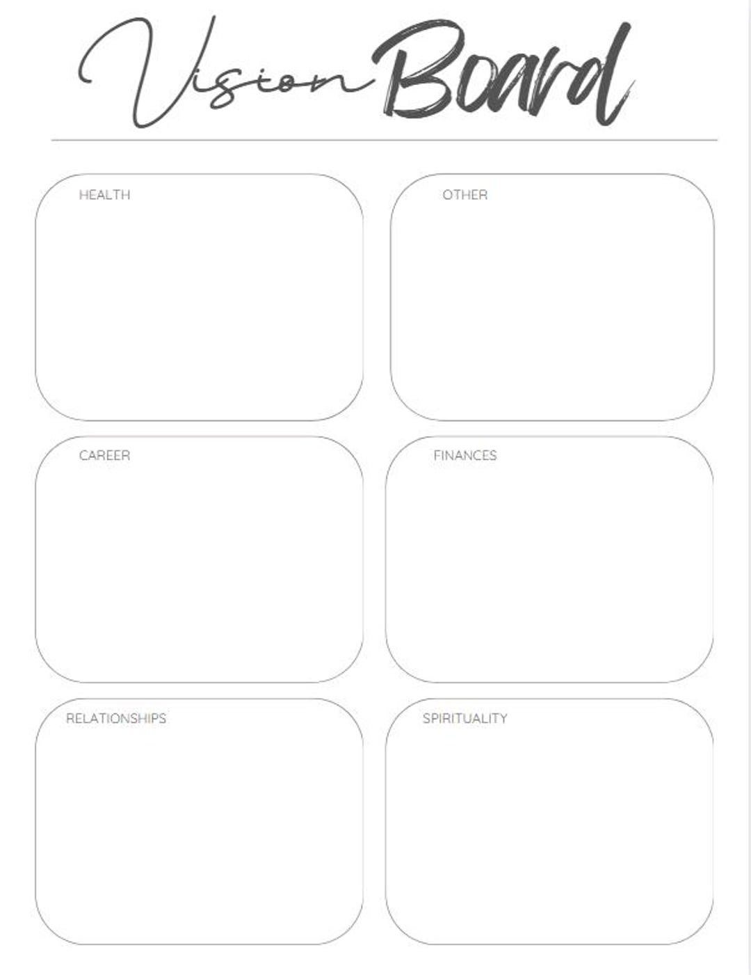 Vision Board Planner - Etsy