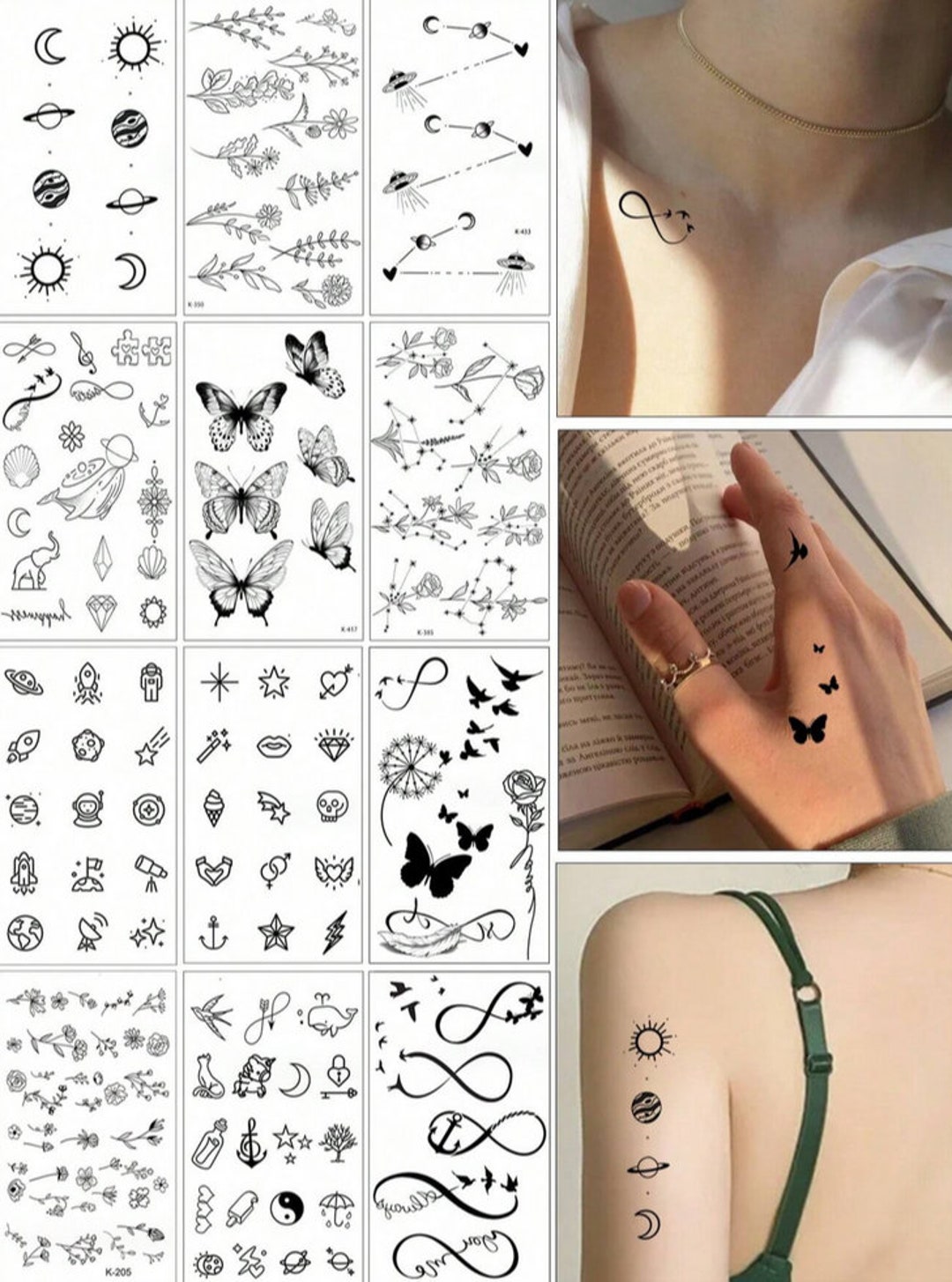 Butterfly Tattoos, Temporary Tattoos, Fake Tattoo Set, Small Tattoos ...