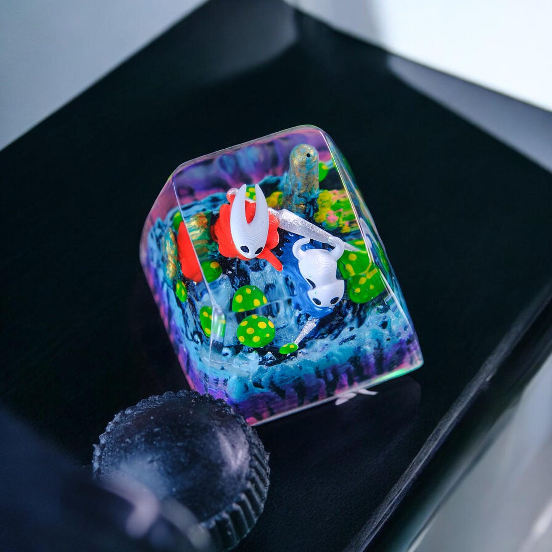 Artisan Keycaps Hol.low Kni.ght, Custom Anime Cute Resin Keycap, ESC ...